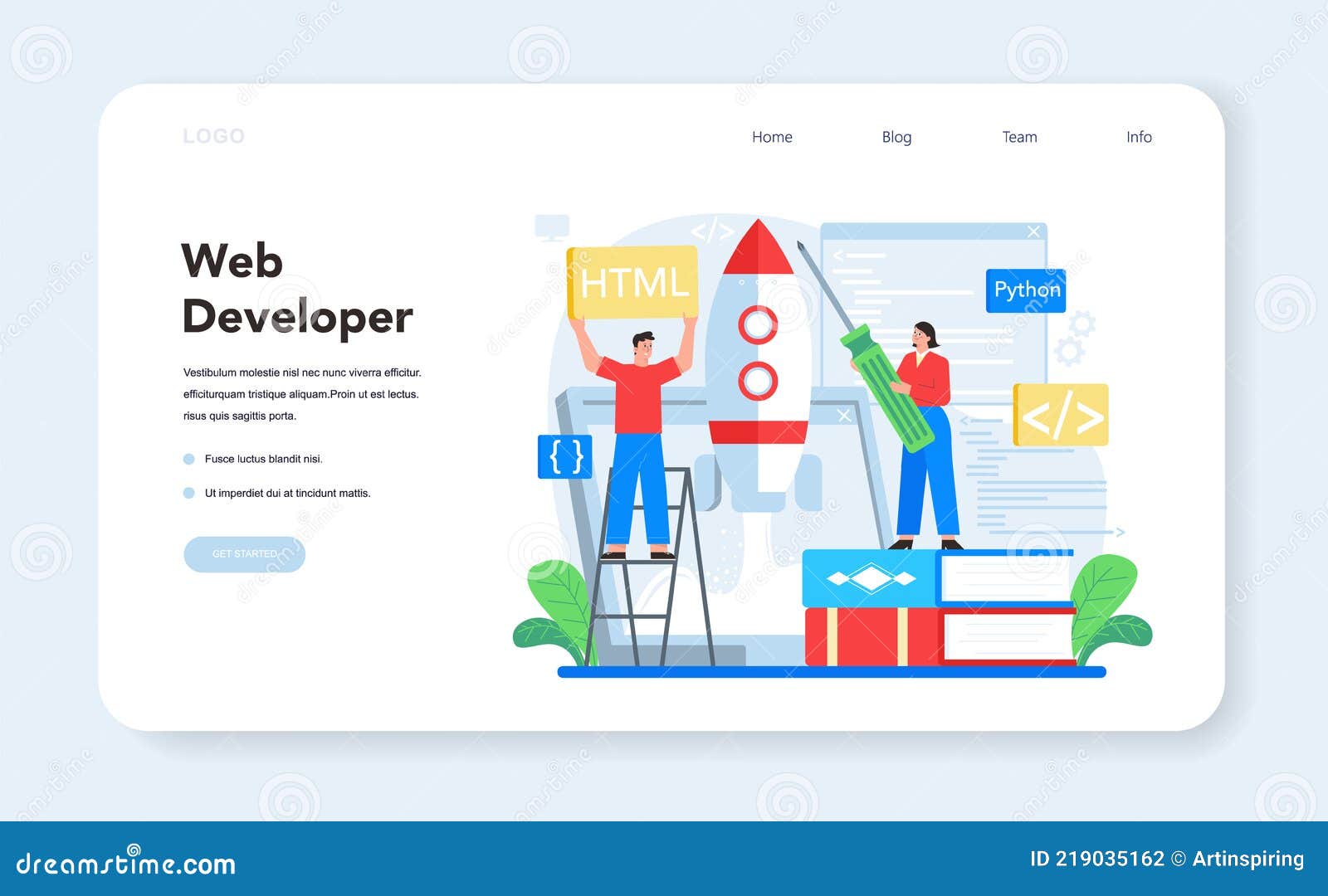 Web Development Web Banner or Landing Page. Website Optimization Stock ...