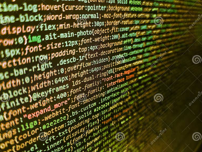 Web Development Code Csssass Styles Preprocessor Script Lines Software Development Stock 7354