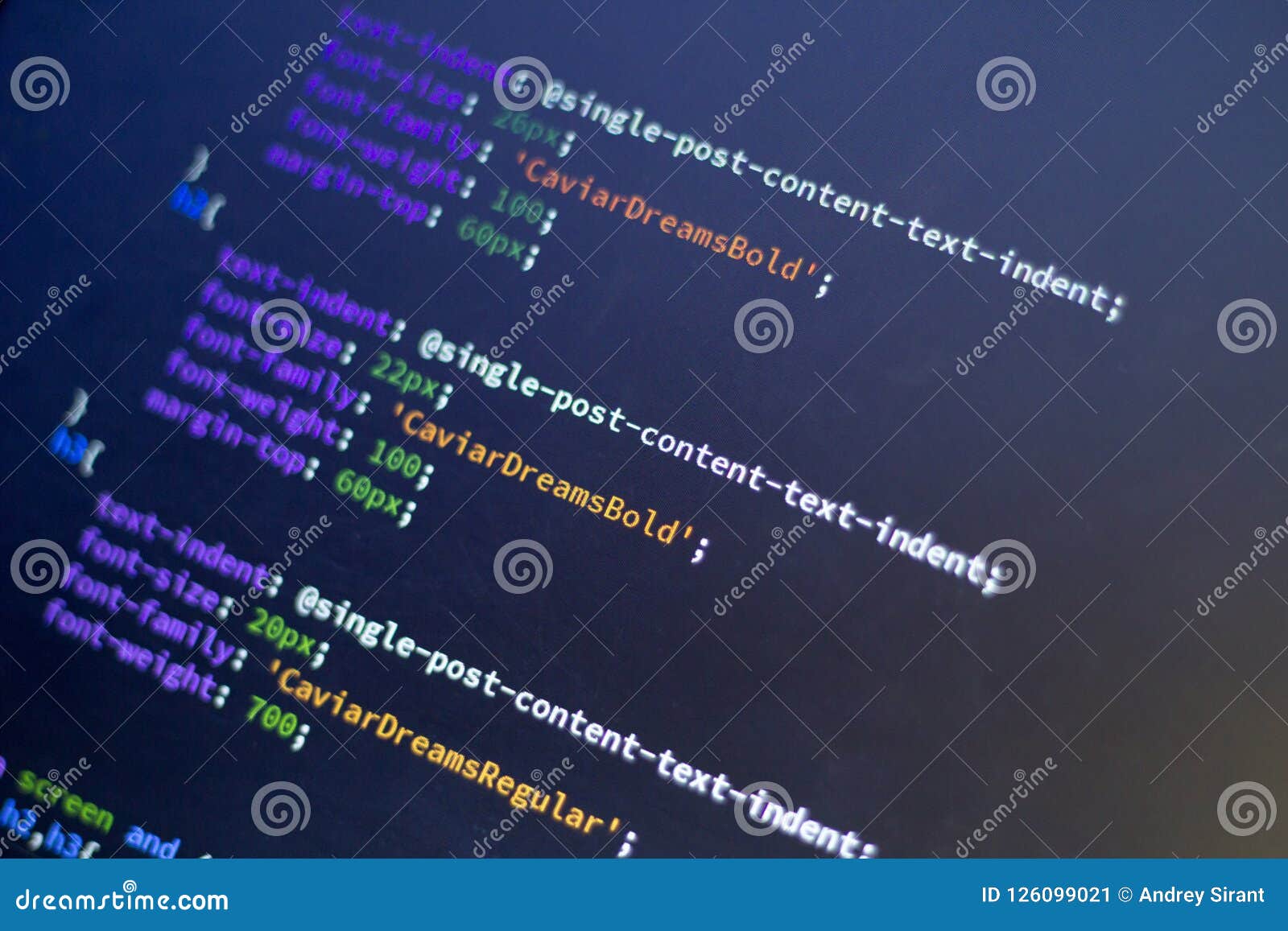 Web Development Code Cssless Styles Preprocessor Script Lines Stock Image Image Of Html5