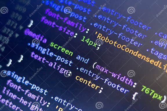 Web Development Code Cssless Styles Preprocessor Script Lines Stock 8918