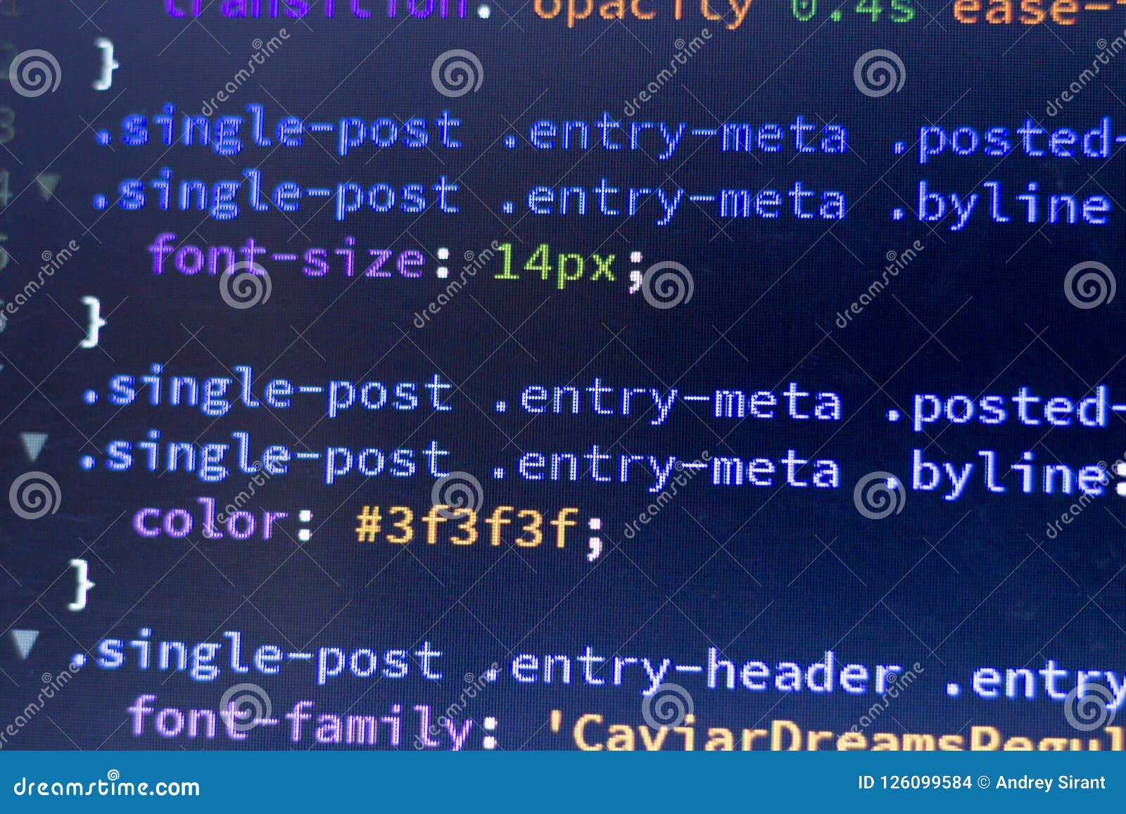 Web Development Code Cssless Styles Preprocessor Script Lines Editorial Stock Image Image Of