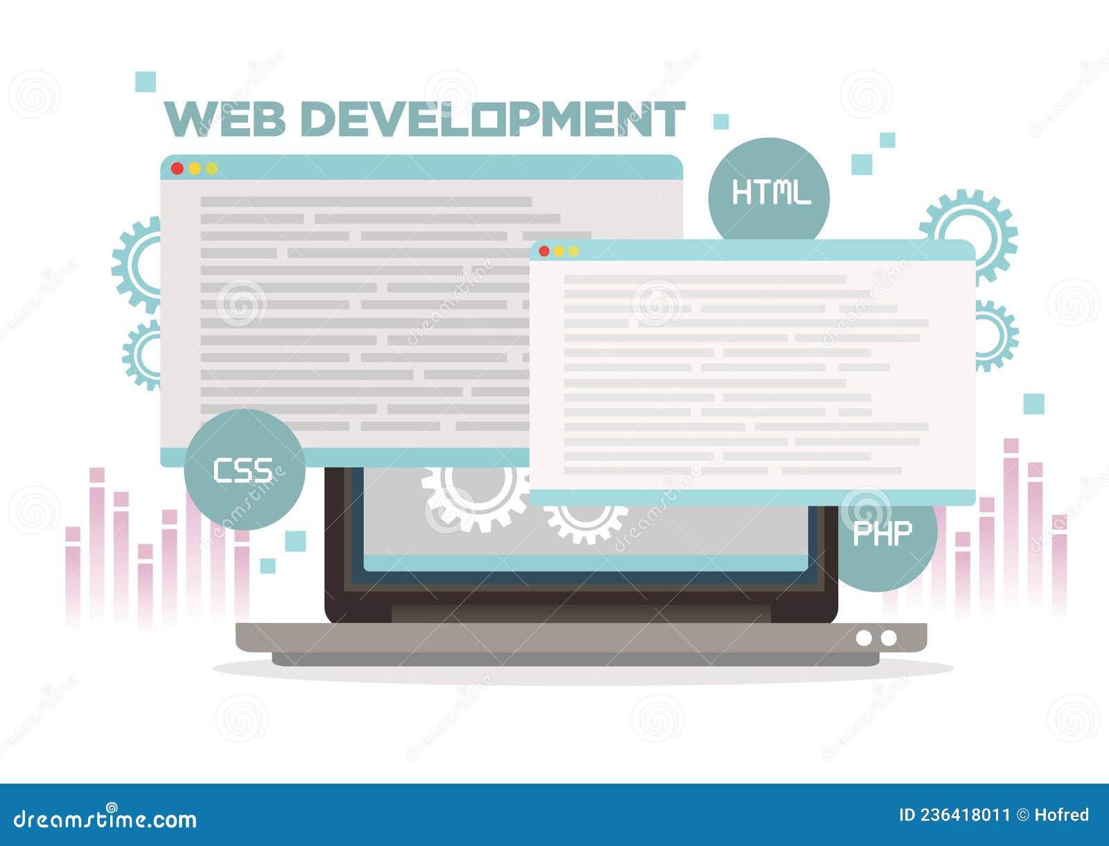 Web Development Coding And Programming Concept With Laptop Computer 2200
