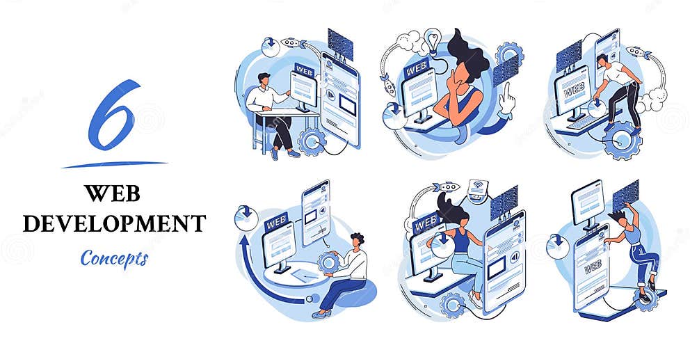 Web Development, Coding and Programming. Creation Digital Software ...