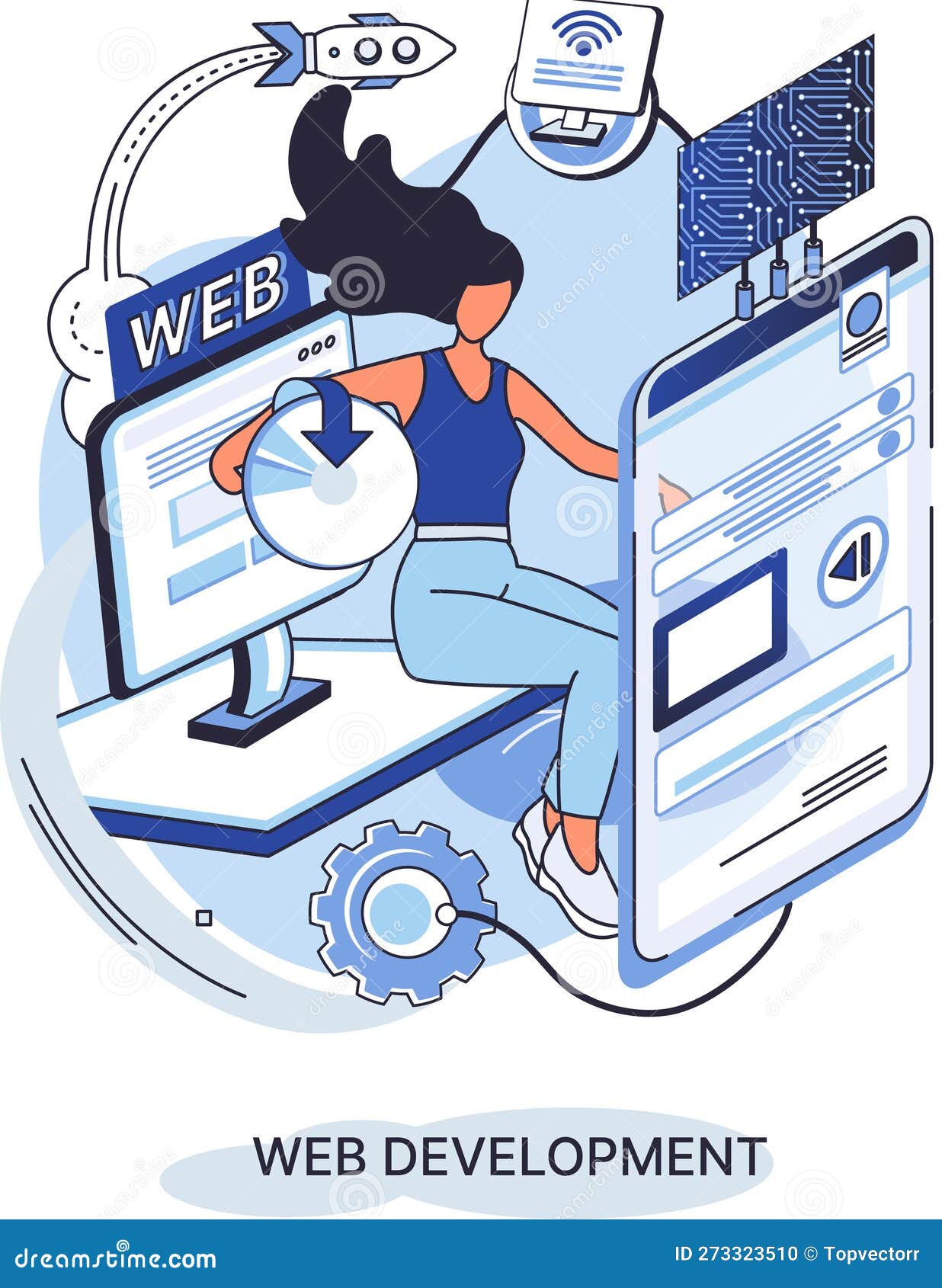Web Development Coding And Programming Creation Digital Software Mobile Desktop Platforms