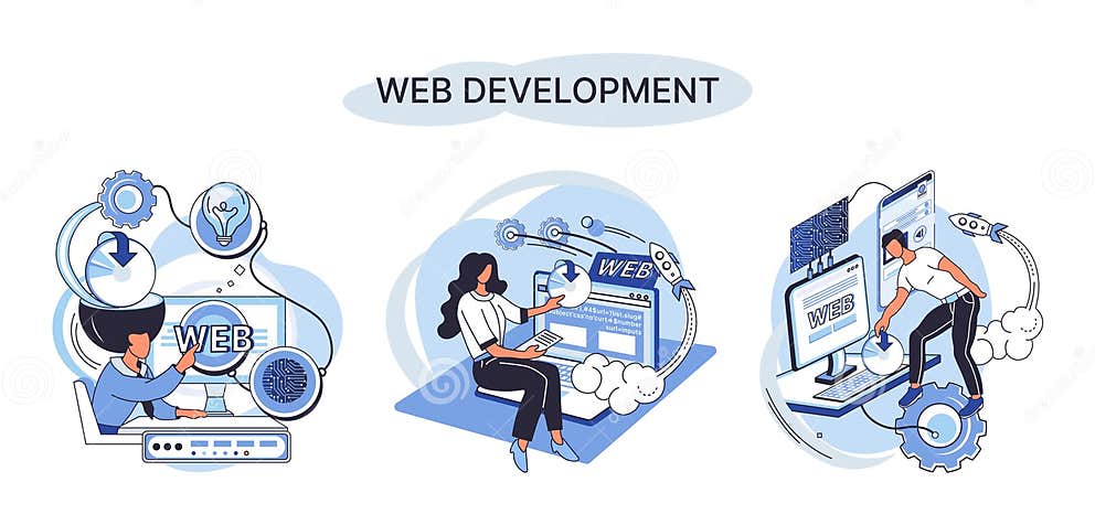 Web Development Coding And Programming Creation Digital Software
