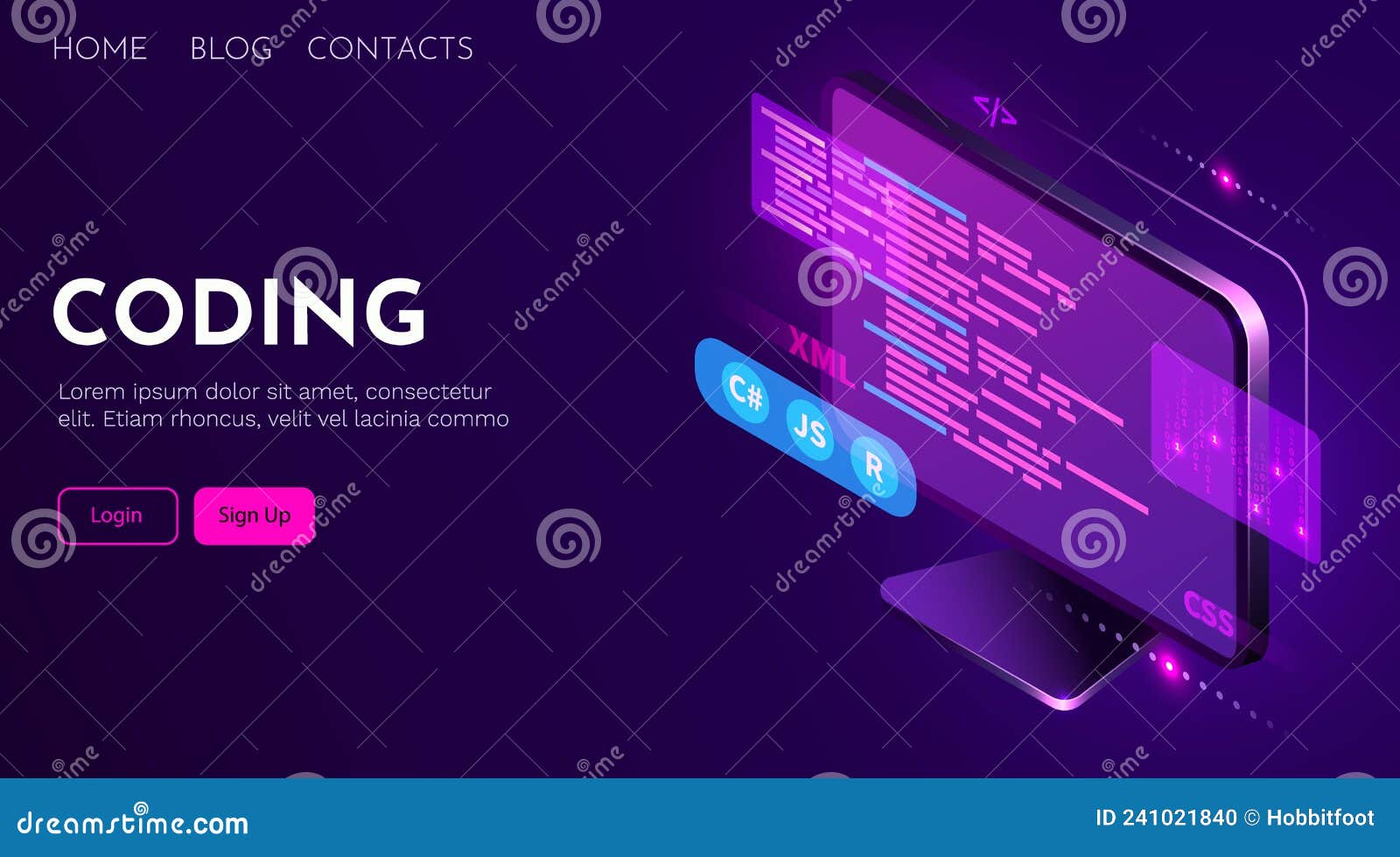 Web Development, Coding and Programming Futuristic Banner. Computer ... Web Development, Coding and Programming Futuristic Banner. Computer ...