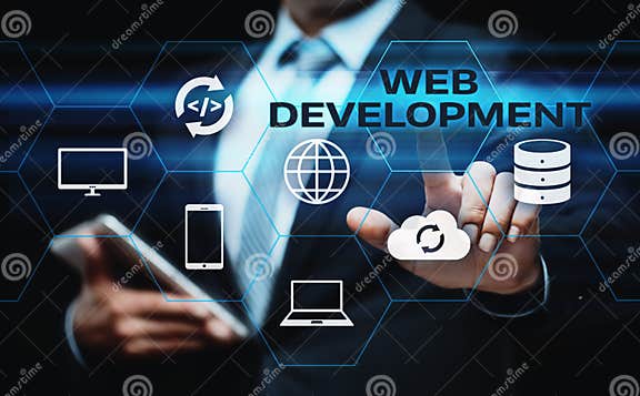 Web Development Coding Programming Internet Technology Business Concept Stock Photo - Image of ...