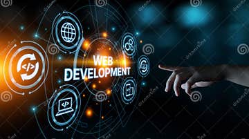 Web Development Coding Programming Internet Technology Business Concept Stock Photo - Image of ...