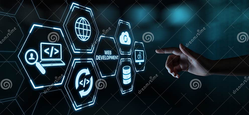 Web Development Coding Programming Internet Technology Business Concept ...