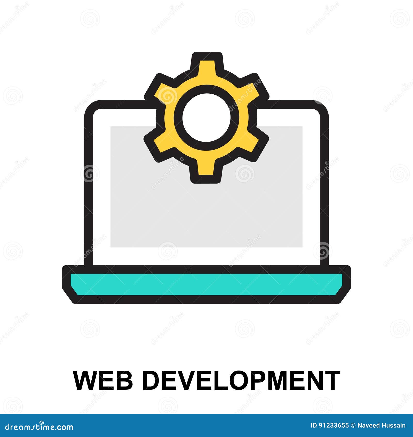 Web Development stock illustration. Illustration of laptop - 91233655