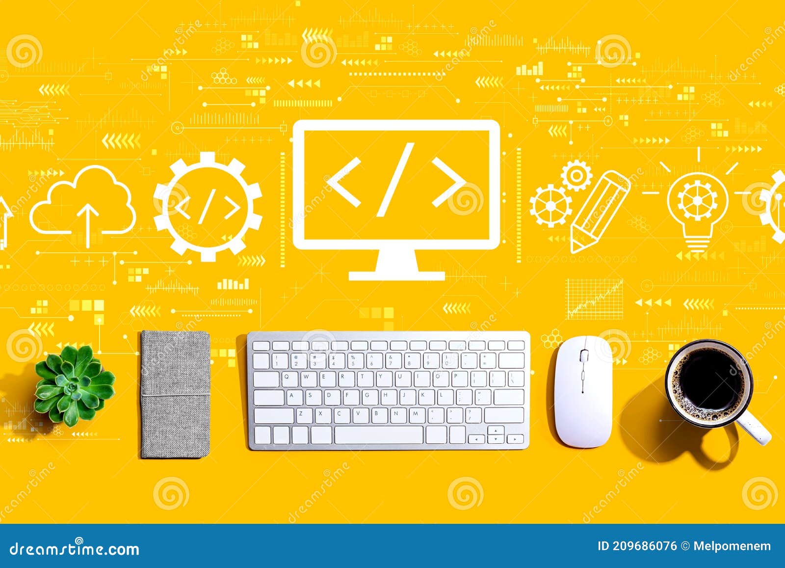 Web Development Concept with a Computer Keyboard Stock Photo - Image of ...