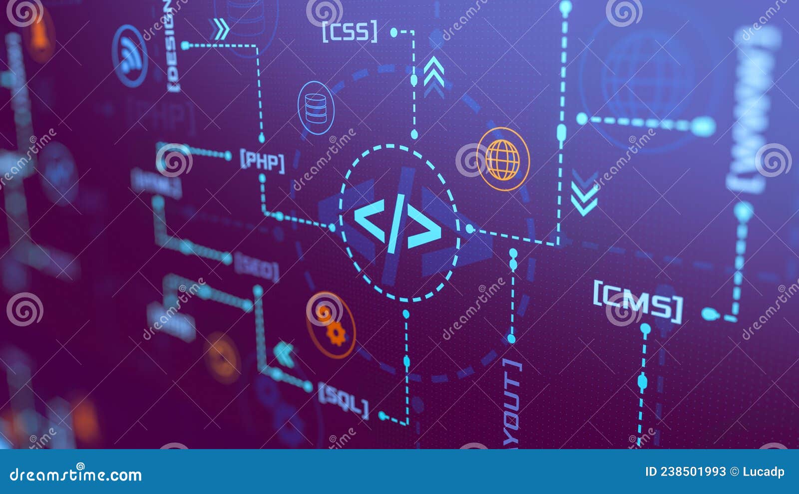 Web development concept stock illustration. Illustration of process ...