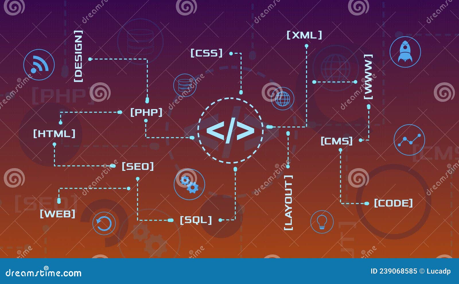 Web development concept stock illustration. Illustration of develop ...