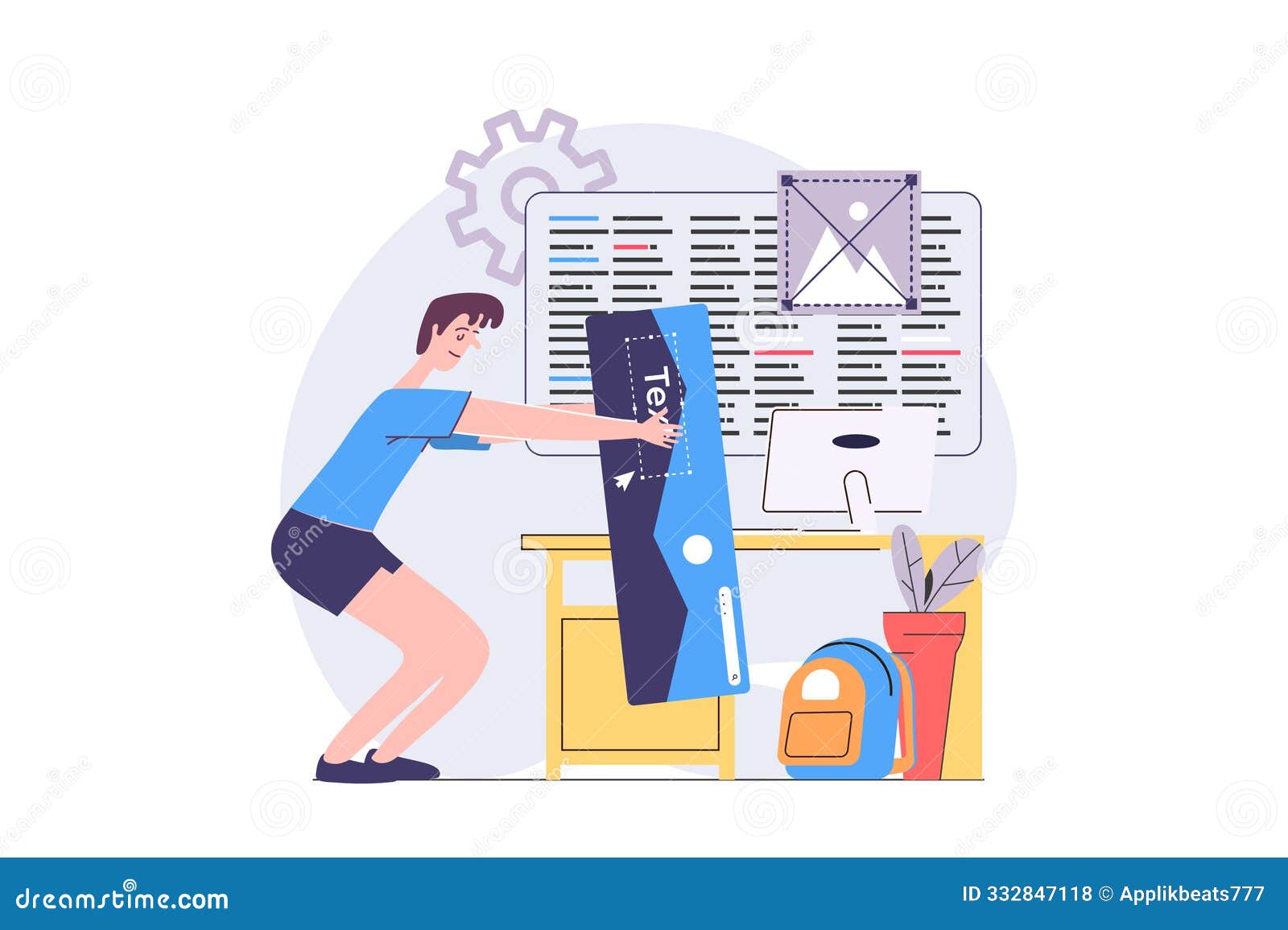 Web Development Concept In Modern Flat Design For Web Developer Creating And Programming