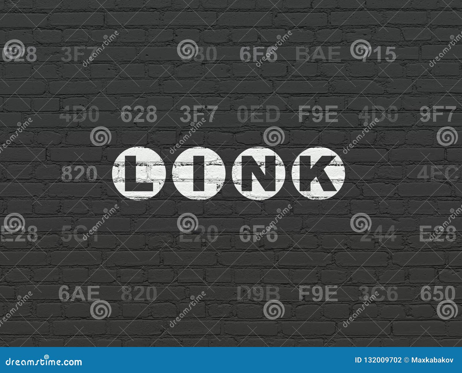 Web Development Concept: Link on Wall Background Stock Illustration ...