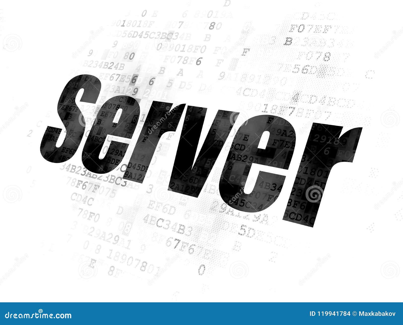 Web Development Concept: Server on Digital Background Stock ...