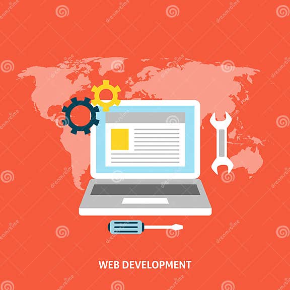 Web Development Concept stock vector. Illustration of internet - 66304760