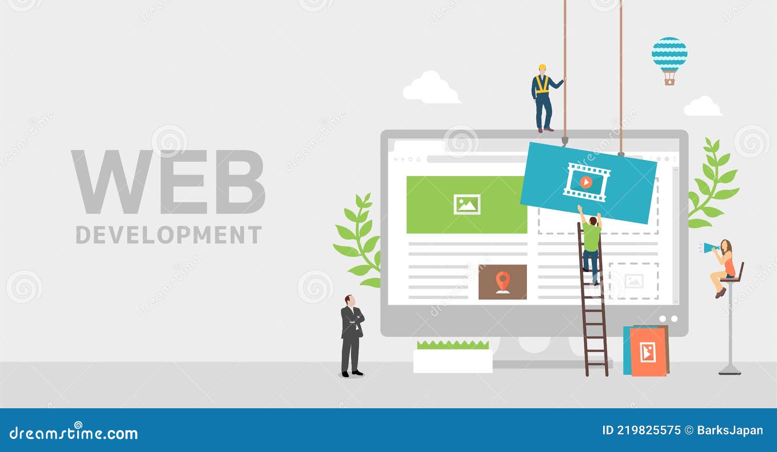 Web Development Concept Vector Banner Illustration Stock Vector ...