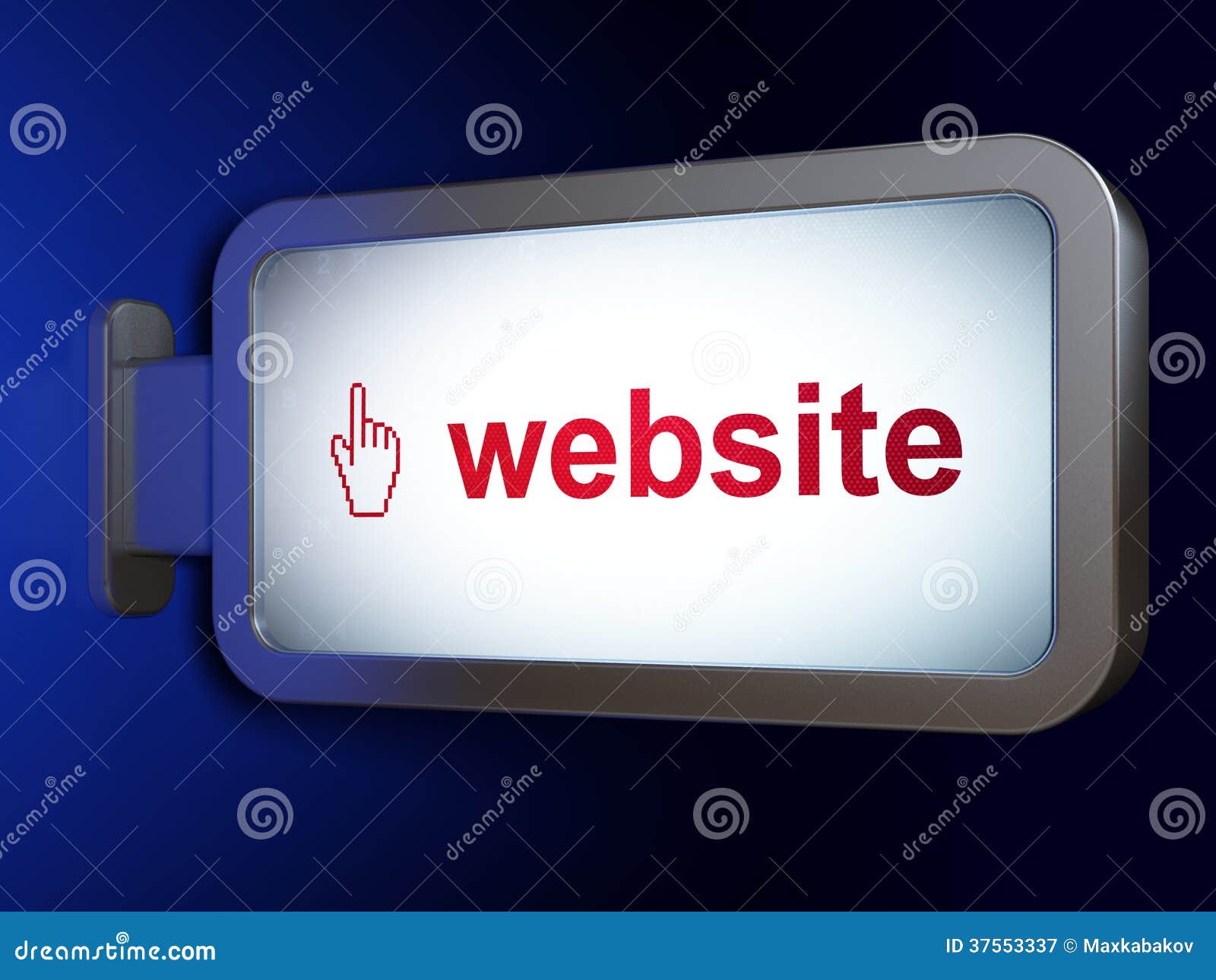 Web Development Concept: Website and Mouse Cursor Stock Illustration ...