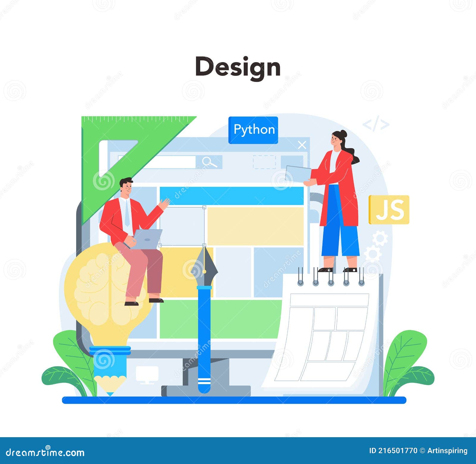 Web Development Concept. Website Optimization and Web Page Interface Stock Vector - Illustration ...