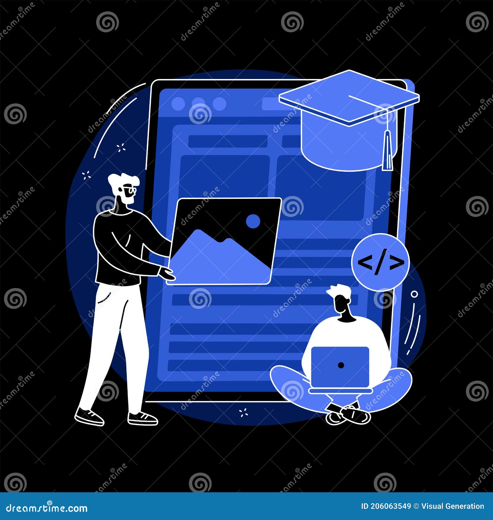 Web Development Courses Abstract Concept Vector Illustration. Stock ...
