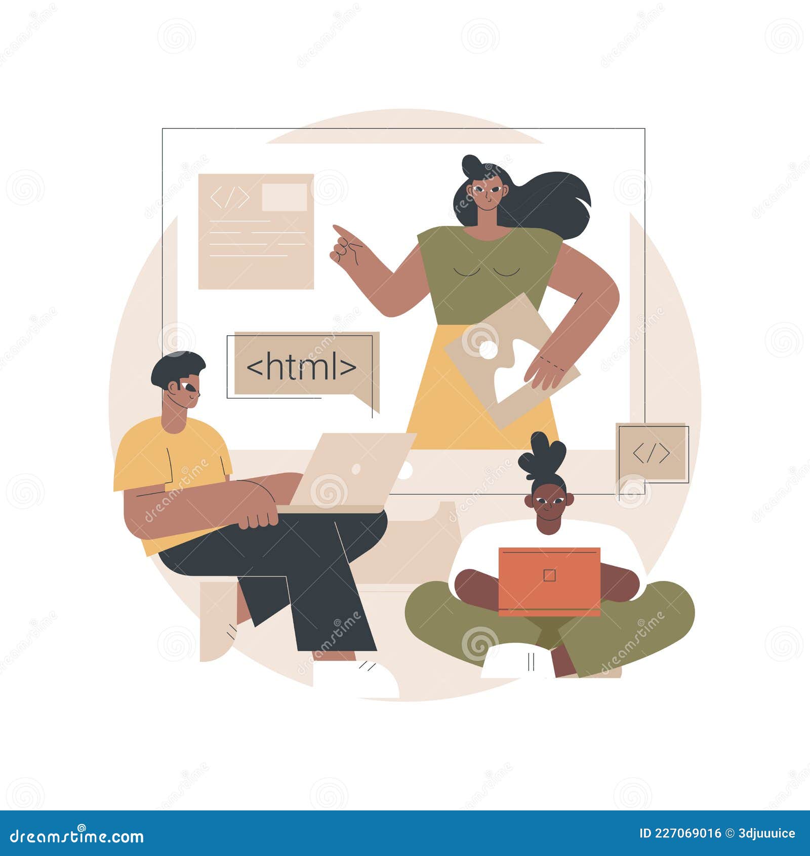 Web Development Courses Abstract Concept Vector Illustration. Stock ...