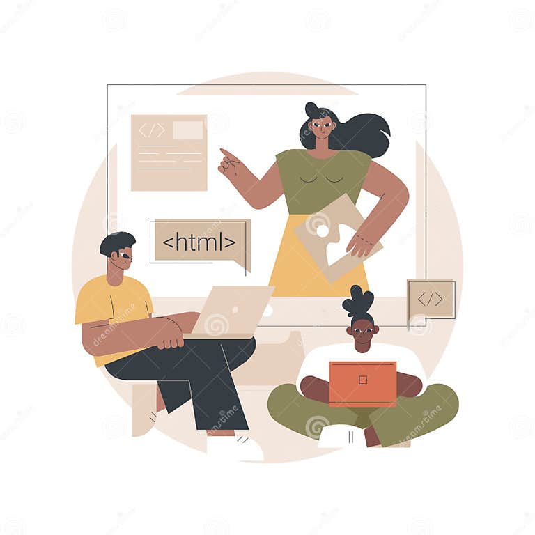 Web Development Courses Abstract Concept Vector Illustration Stock Vector Illustration Of