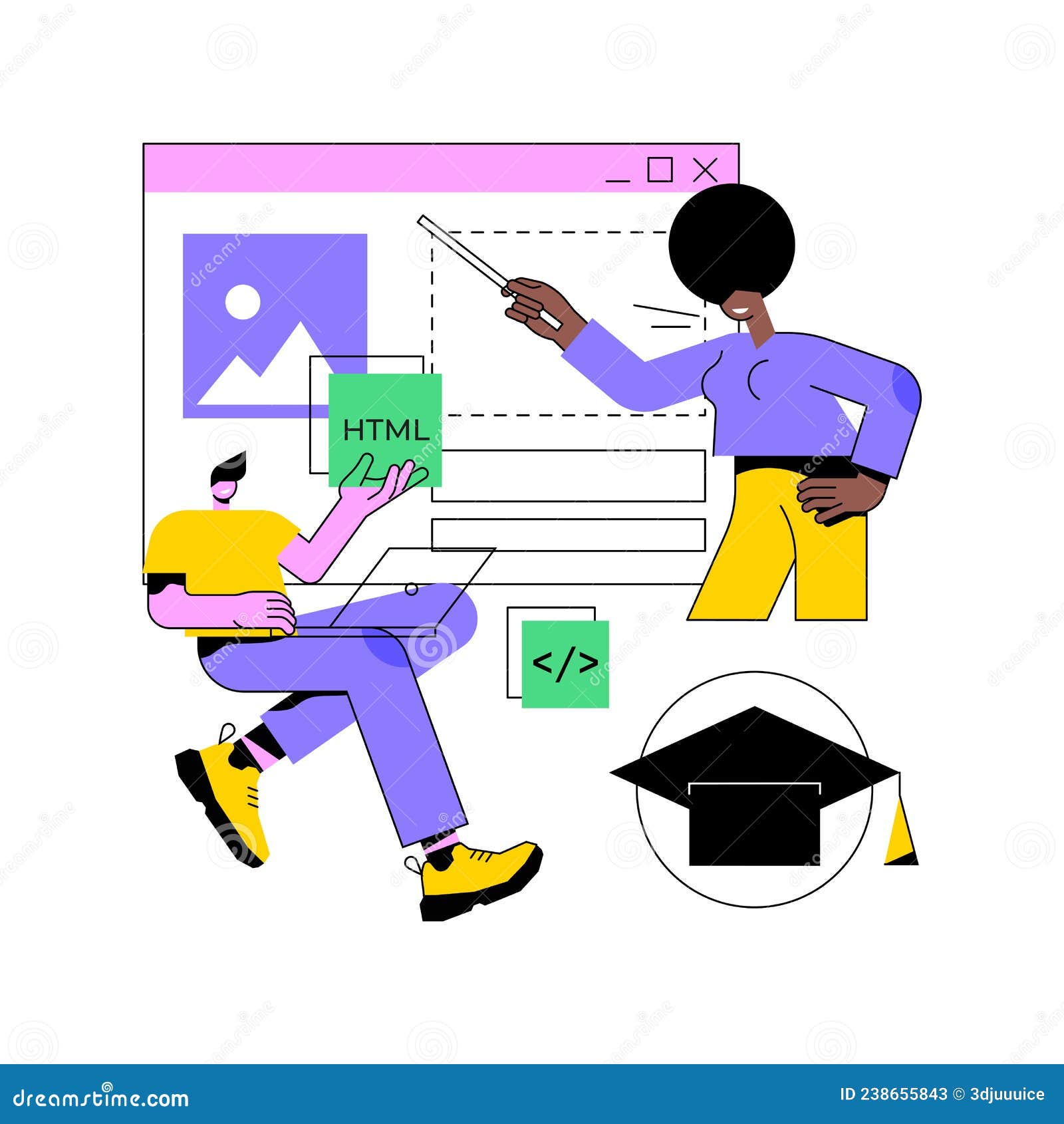 Web Development Courses Abstract Concept Vector Illustration. Stock ...