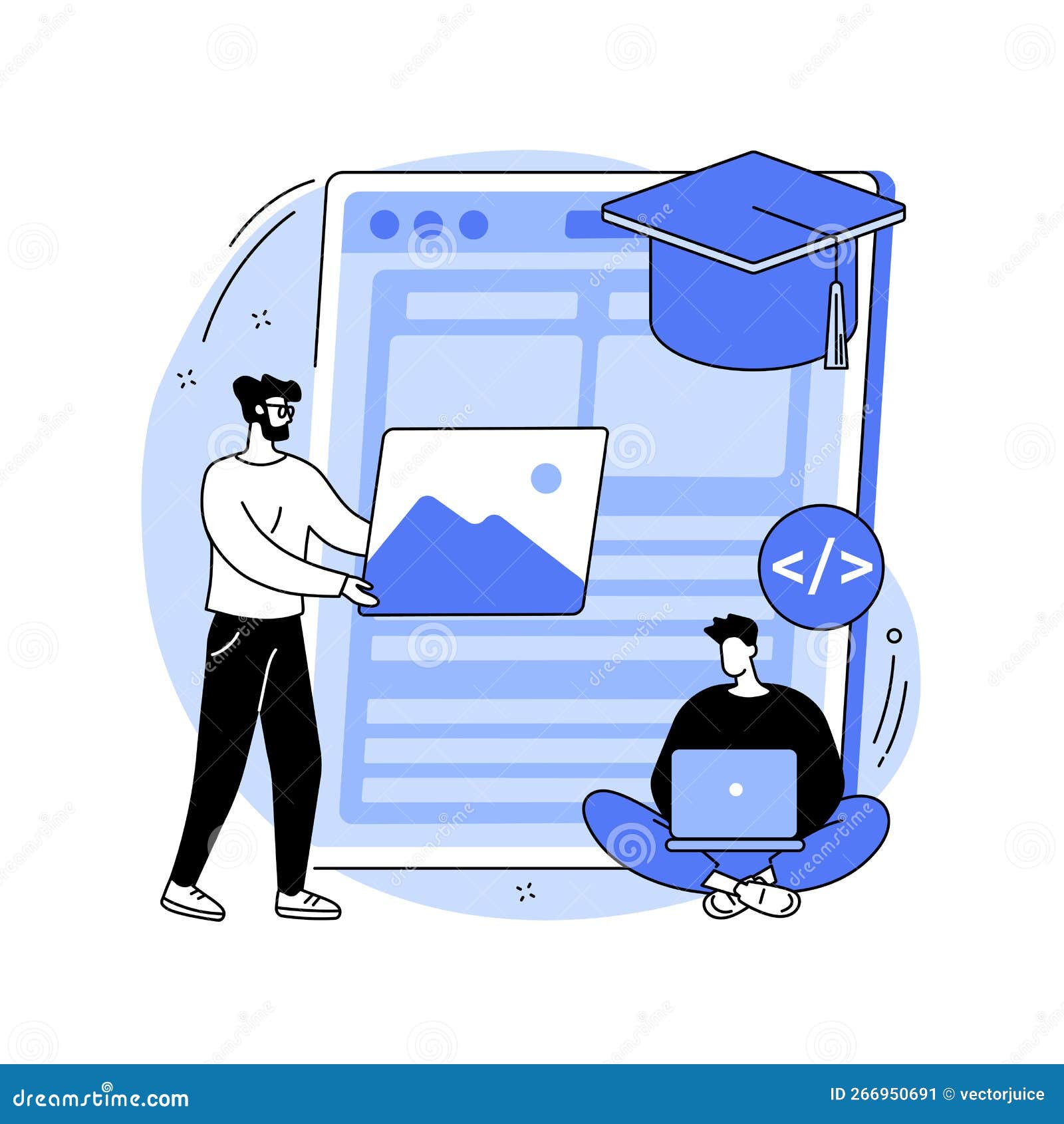 Web Development Courses Abstract Concept Vector Illustration Stock Vector Illustration Of