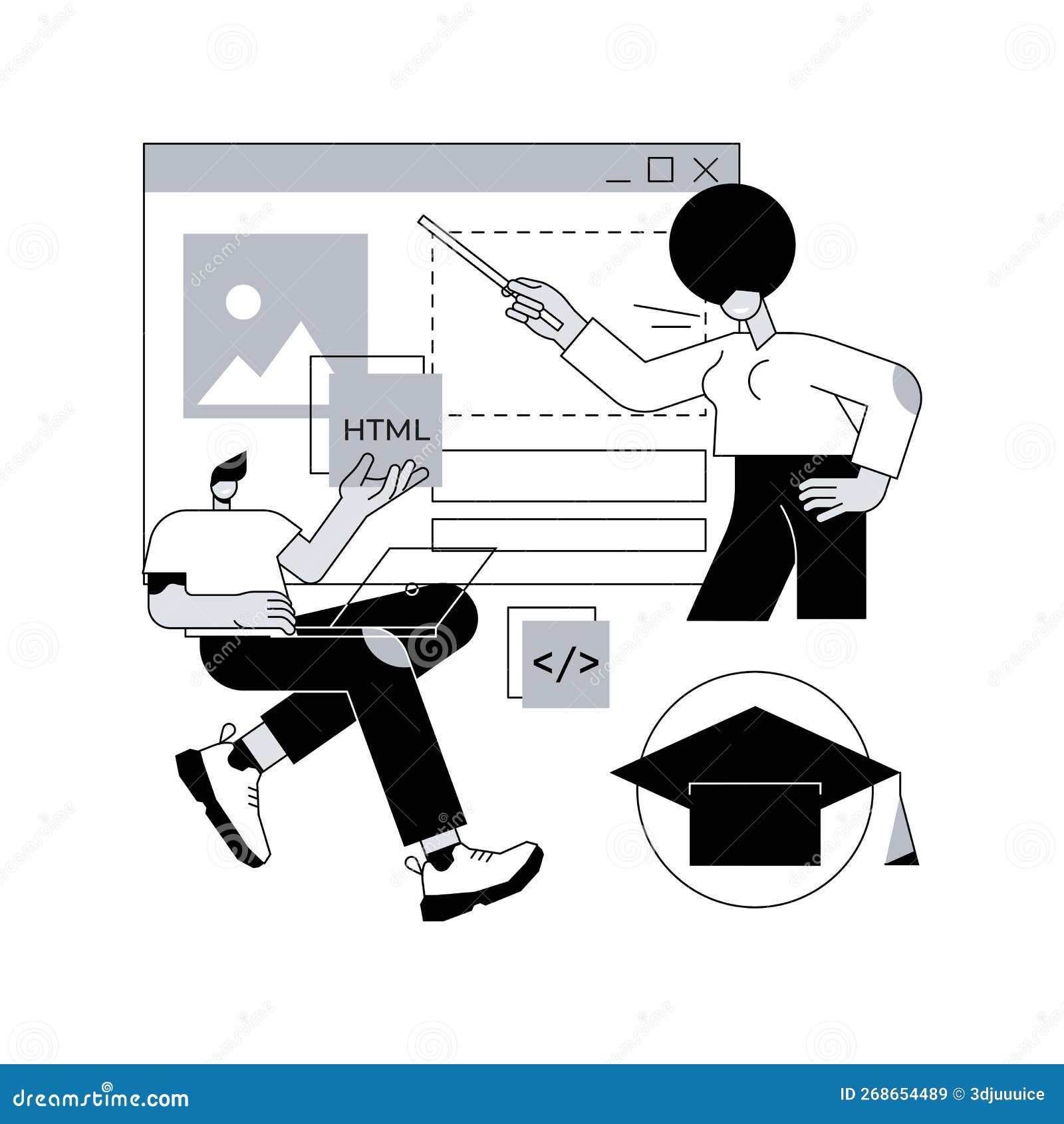 Web Development Courses Abstract Concept Vector Illustration. Stock ...
