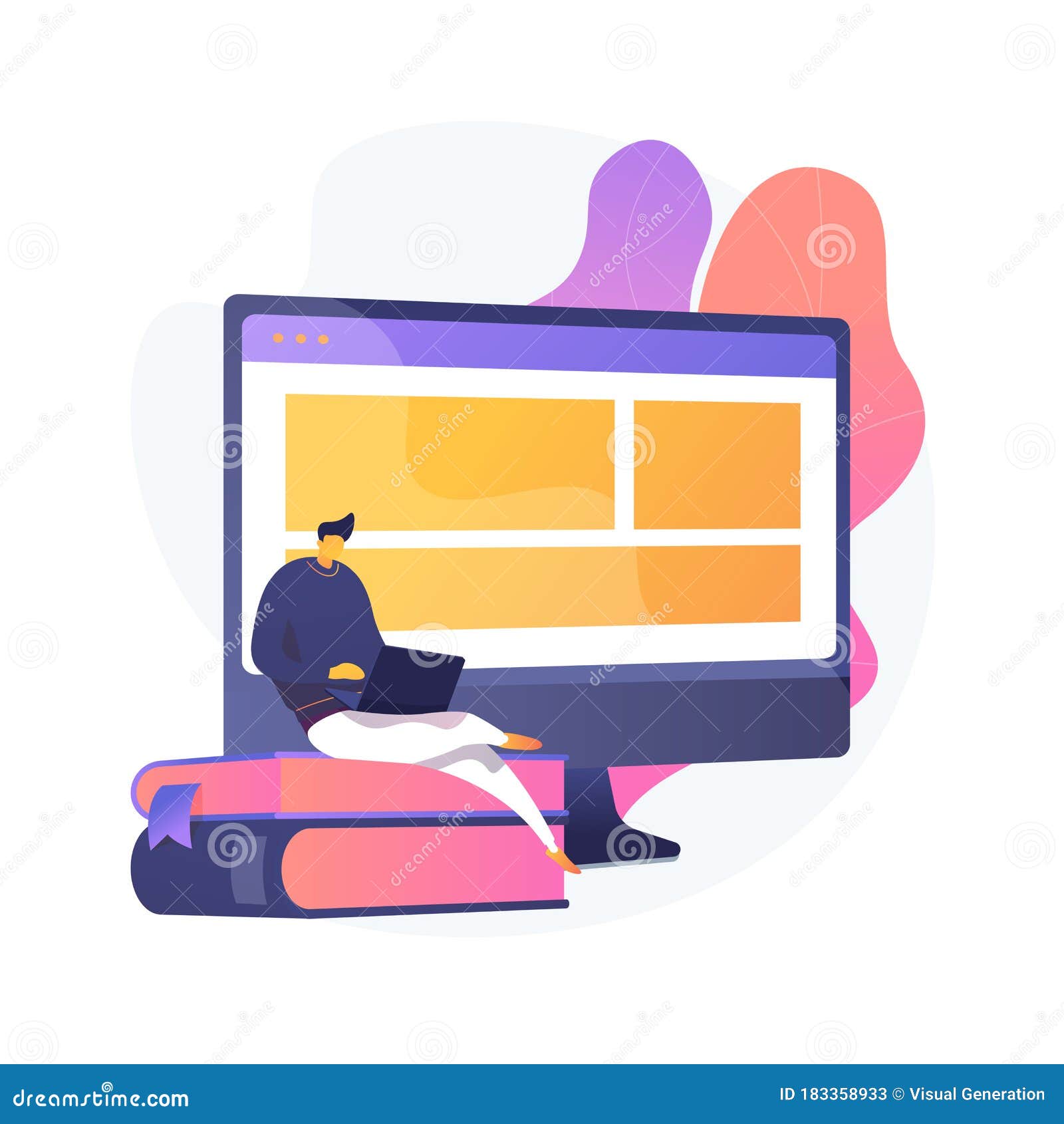 Web Development Courses Vector Concept Metaphor Stock Vector - Illustration of concept, coder ...