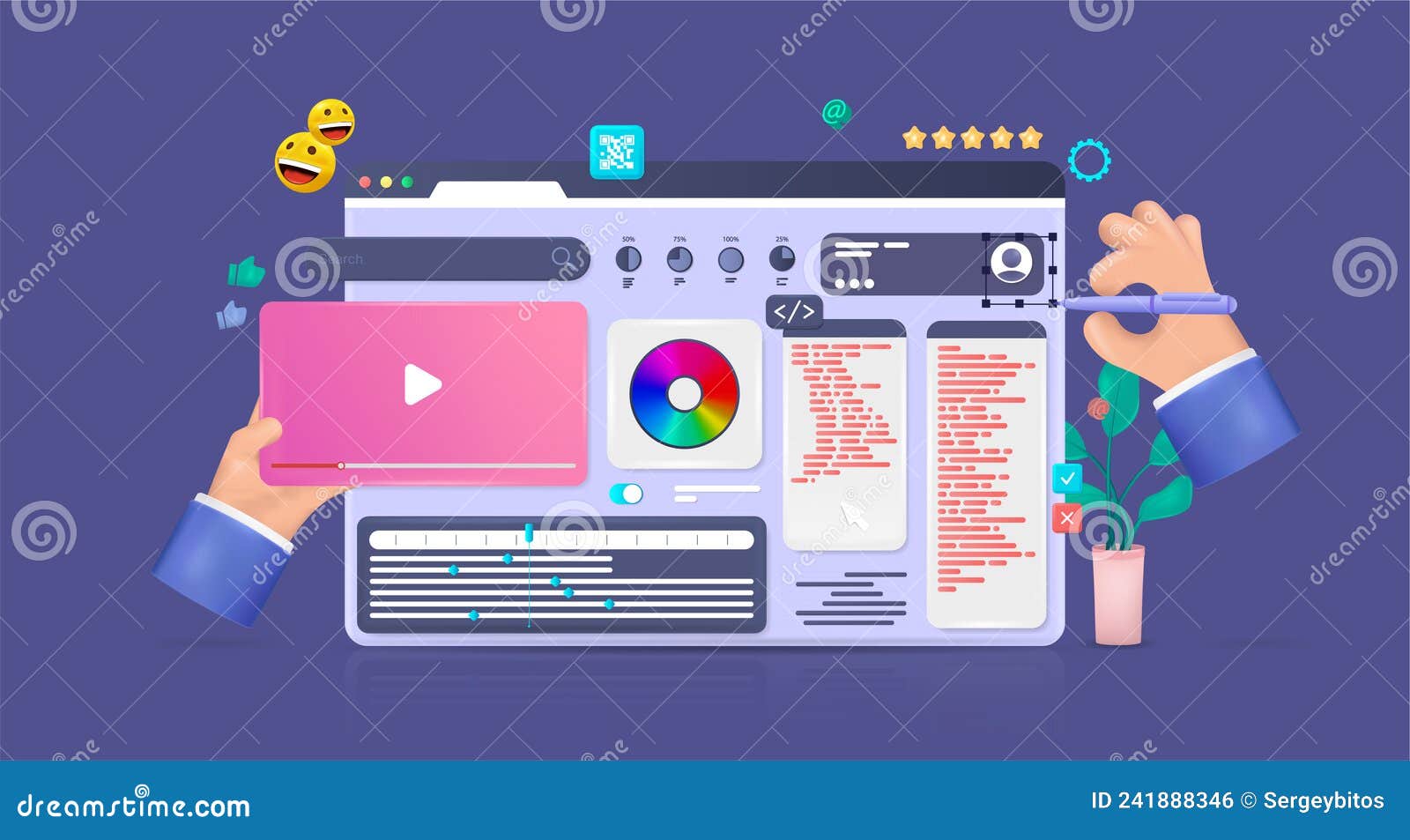 Web Development Design UI, UX, App, Website, Dashboard Stock Vector ...