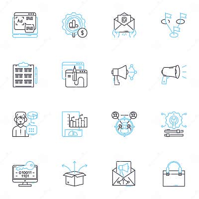 Web Development Firm Linear Icons Set. Code, Design, UI/UX, Backend ...