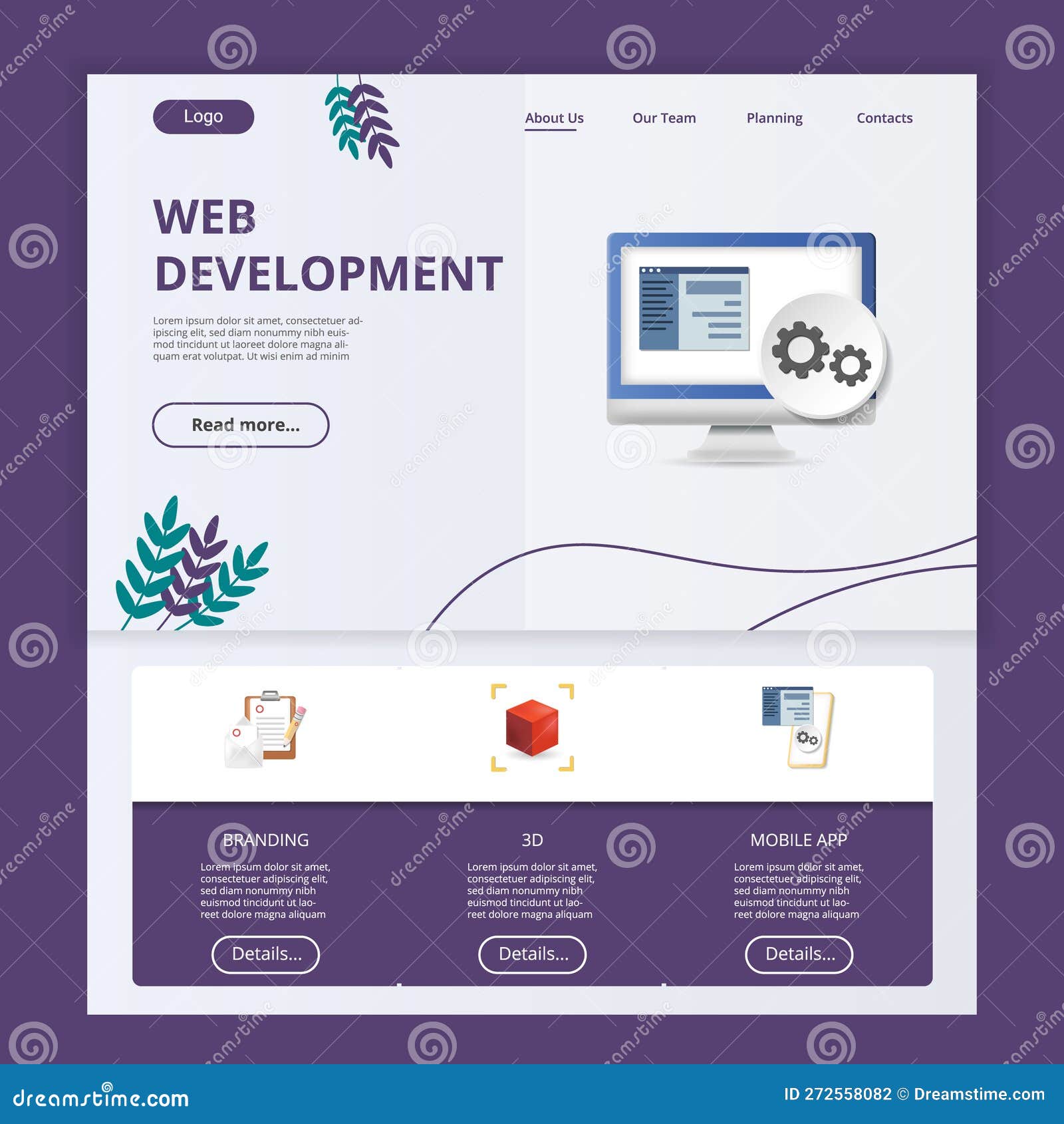 Flat Web Design Template