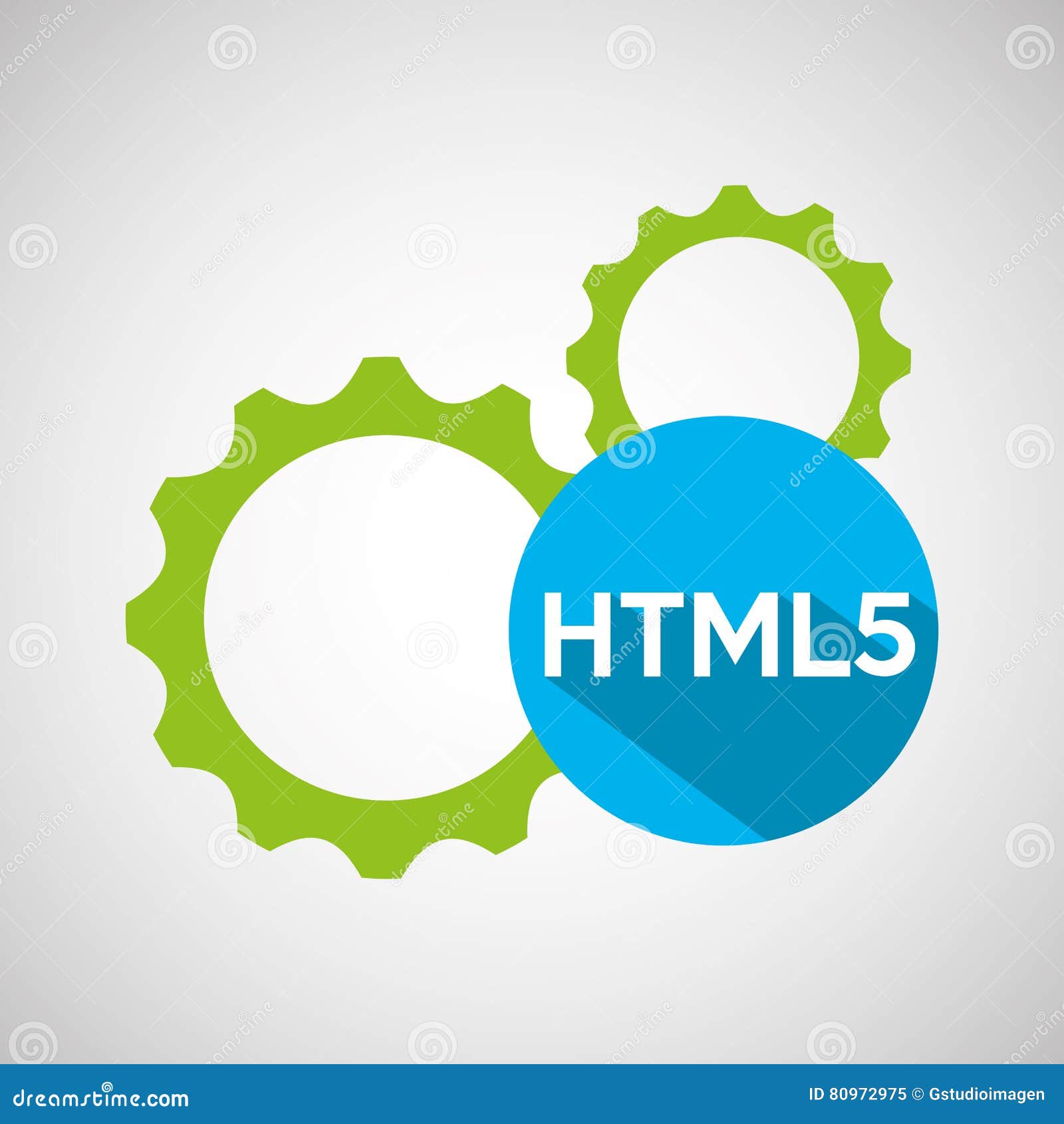 Web Development Gears Html5 Cartoon Vector | CartoonDealer.com #80972975