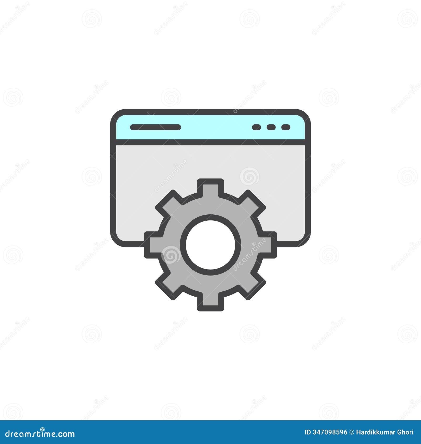 Web Development Icon in Colored Version Stock Illustration ...