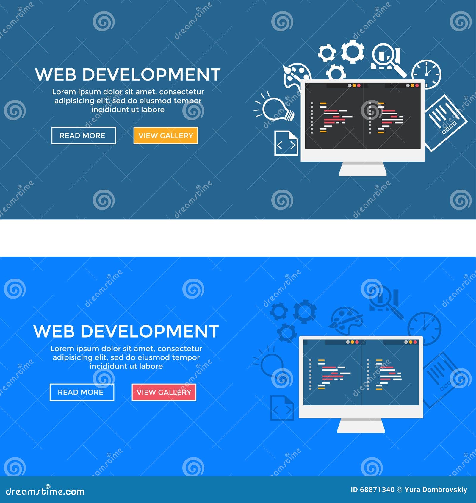 Web Development Illustration Stock Vector - Illustration of idea ...