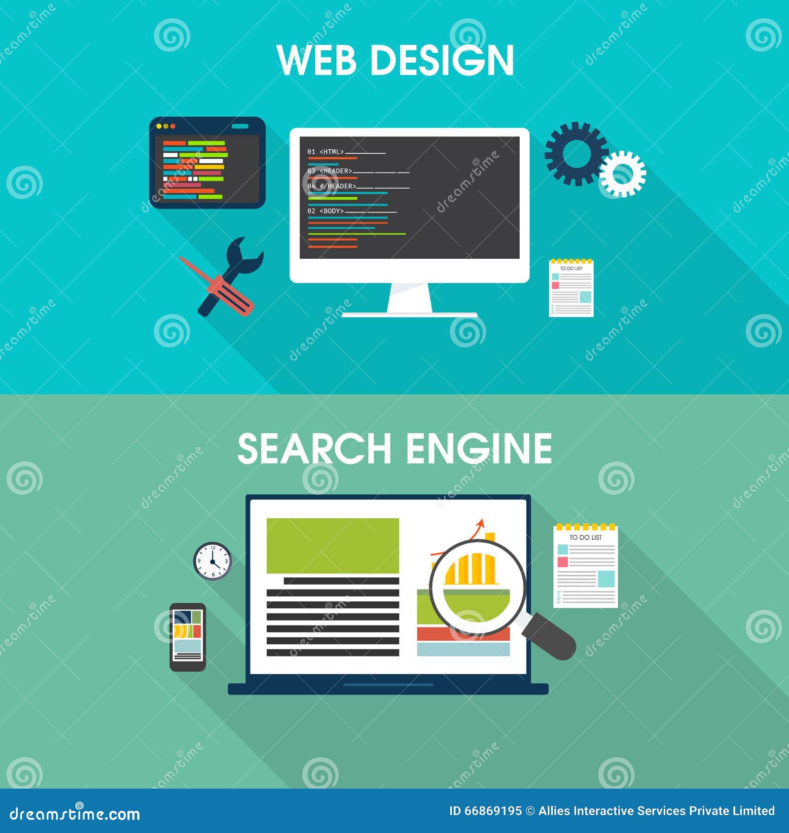 Web Development Infographic. Stock Illustration - Illustration of ...