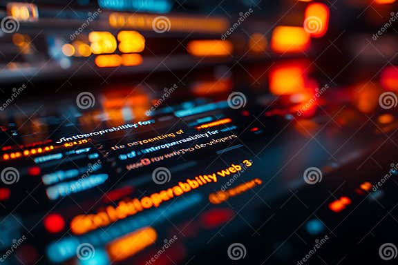 Web 3 Development Interoperability for Developers Stock Illustration ...