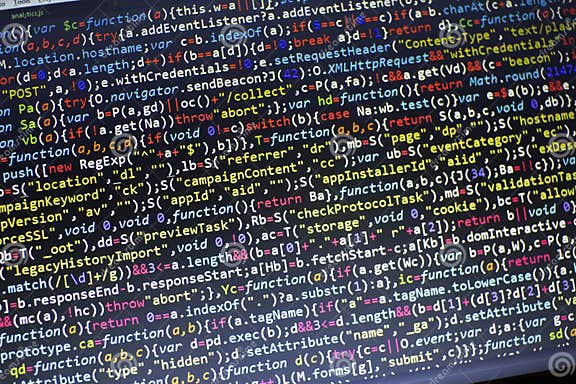 Web Development Javascript HTML5 Code. Abstract Information Technology Modern Background Stock ...