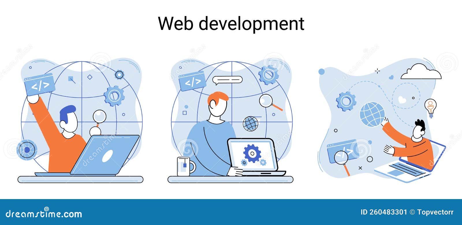 Web Development Coding And Programming Creation Digital Software Mobile Desktop Platforms