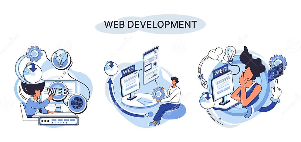 Web Development Coding And Programming Creation Digital Software