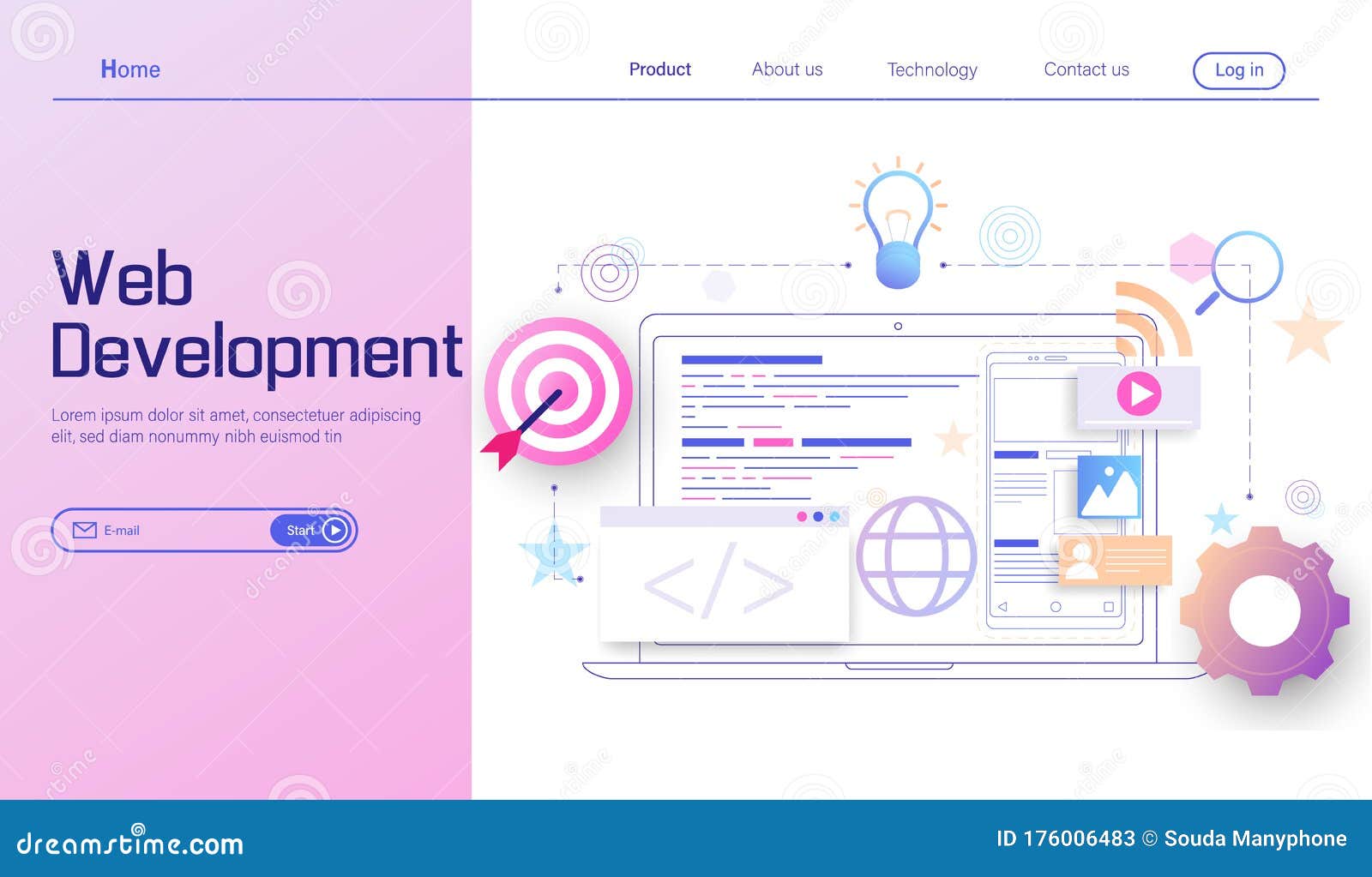 Web Development Modern Flat Design Concept, Mobile App Development, Coding and Programming ...