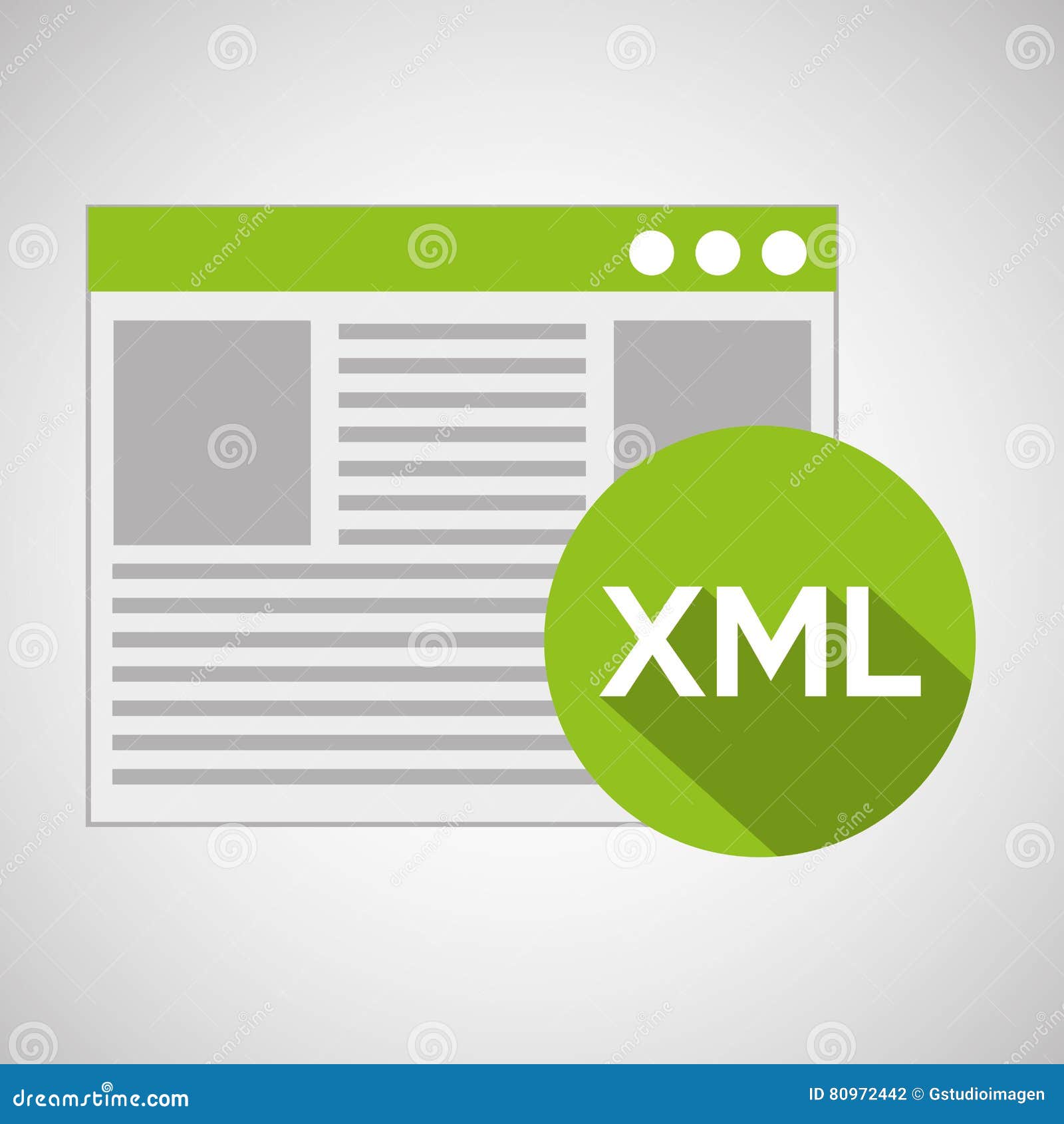 Web Development Page Code Xml Stock Vector Illustration Of Script Screenshot 80972442
