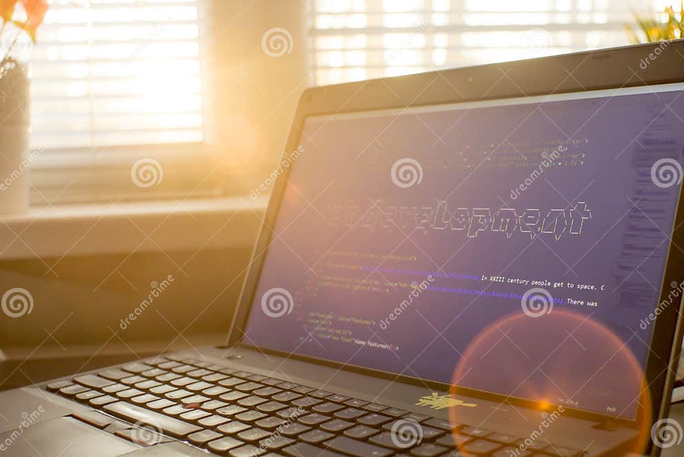 Web Development Phrase ASCII Art Inside HTML Code. Web Developer ...