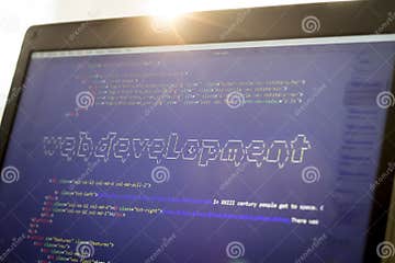 Web Development Phrase ASCII Art Inside Real HTML Code Stock Image - Image of computer, abstract ...