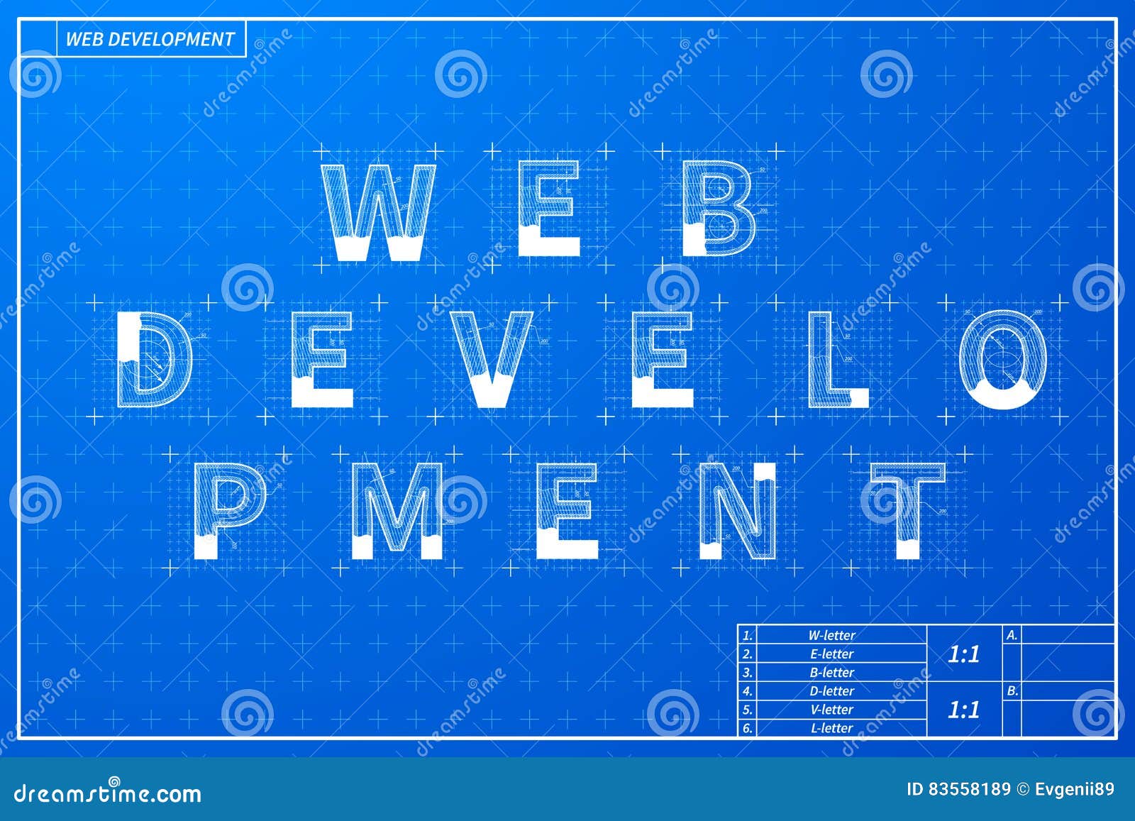 Web Development Blueprint Stock Illustrations – 1,445 Web Development ...