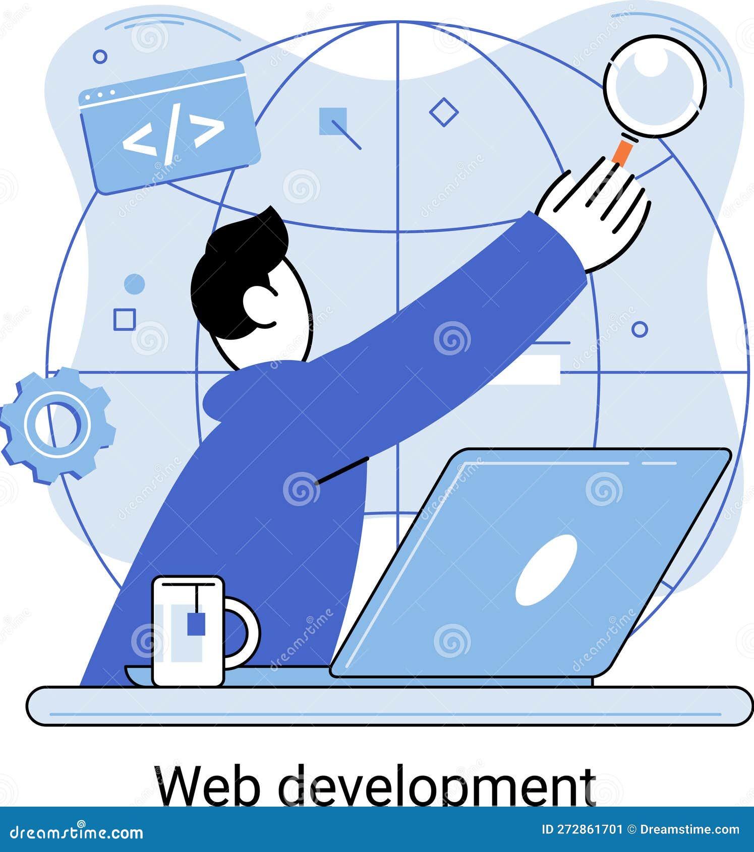 Web Development Process Of Creating Website Or Web Application Coding And Programming Internet 7138