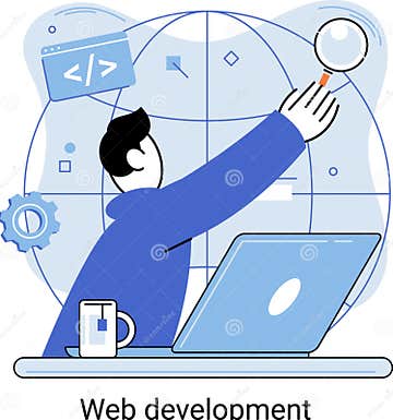 Web Development Process of Creating Website or Web Application, Coding ...