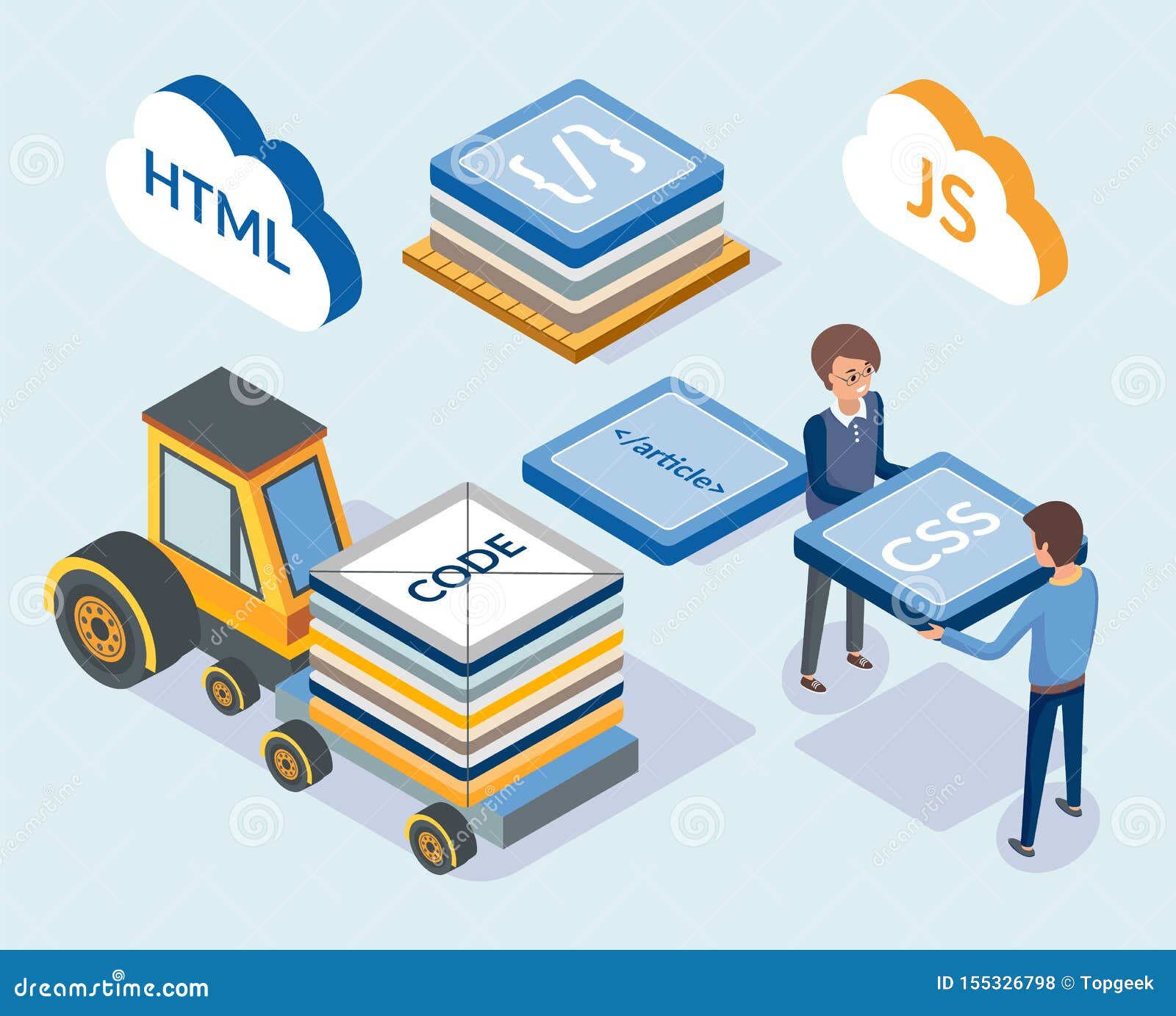 Web Development Programmers And Coding Scripts Stock Vector